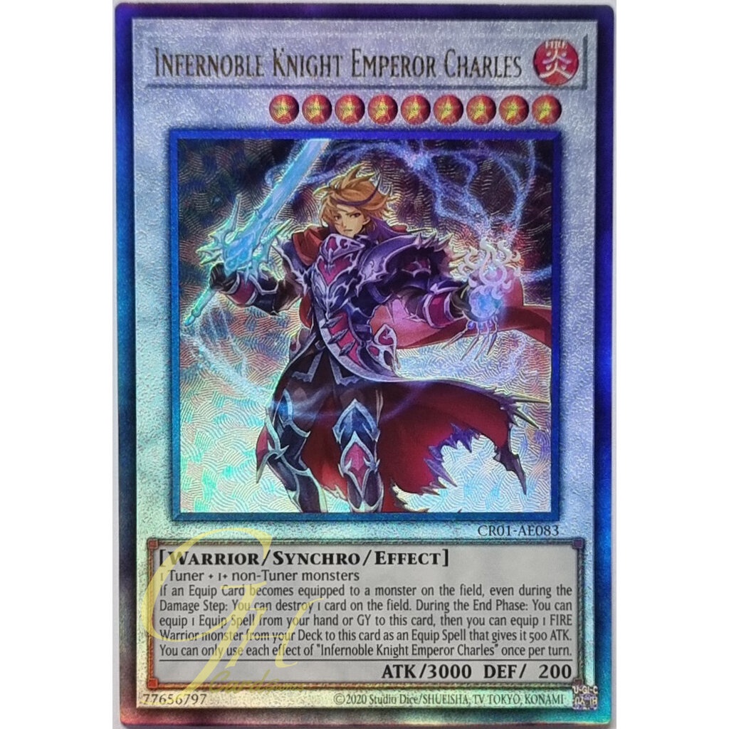 Yugioh [CR01-AE083] Infernoble Knight Emperor Charles (Ultimate Rare ...