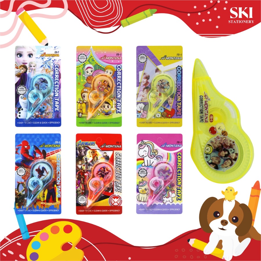 เทปลบคําผิด / Cute Paper Typex / FR-1 Character Correction Tape ...
