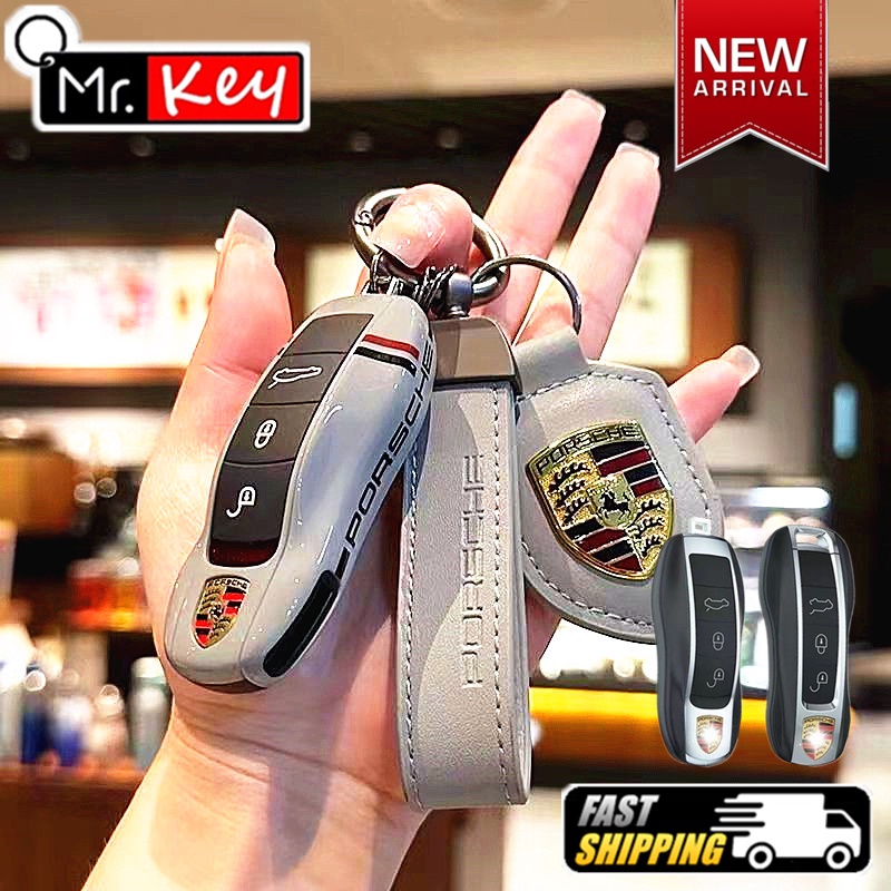 【Mr.Key】เคสกุญแจรถยนต์ สไตล์แข่งขัน สําหรับ Porsche 718 Cayenne ...