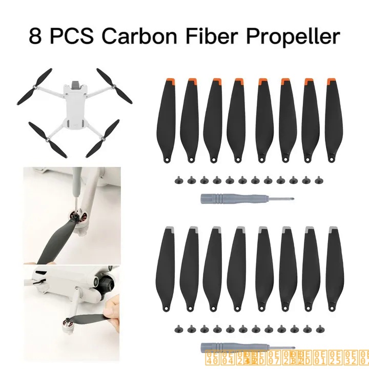 สำหรับ DJI Mini 3 Pro 8Pcs ใบพัด Drone Low-Noise Quick-Release Blades Props คุณภาพสูงรุ่น ...