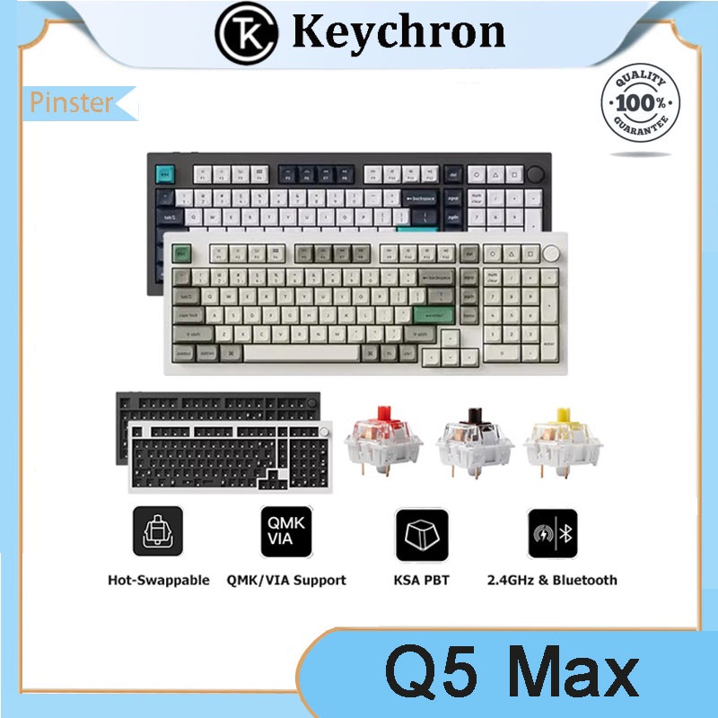 Keychron Q5 Max QMK/VIA คีย์บอร์ดไร้สายแบบกําหนดเอง | Shopee Thailand