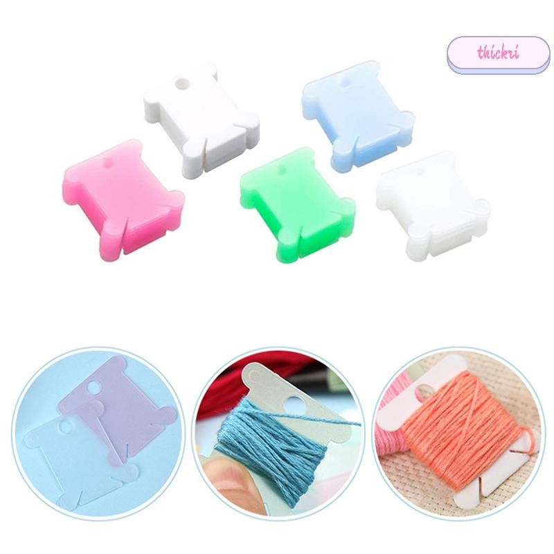 Tt พลาสติก Rolling Thread Board Cross Stitch Storage Holder เย็บ Bobbin ...