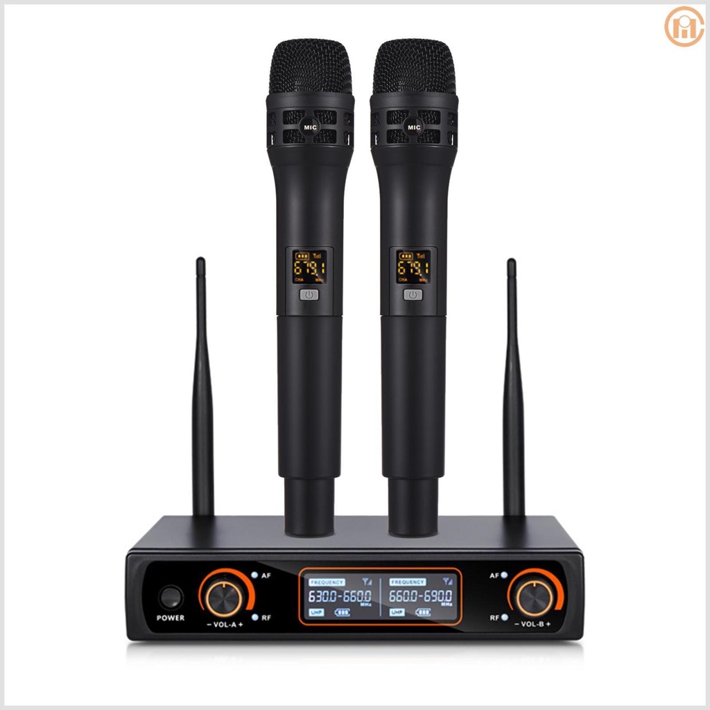 Versatile 16 Channels UHF Wireless Handheld Microphone System with LCD ...