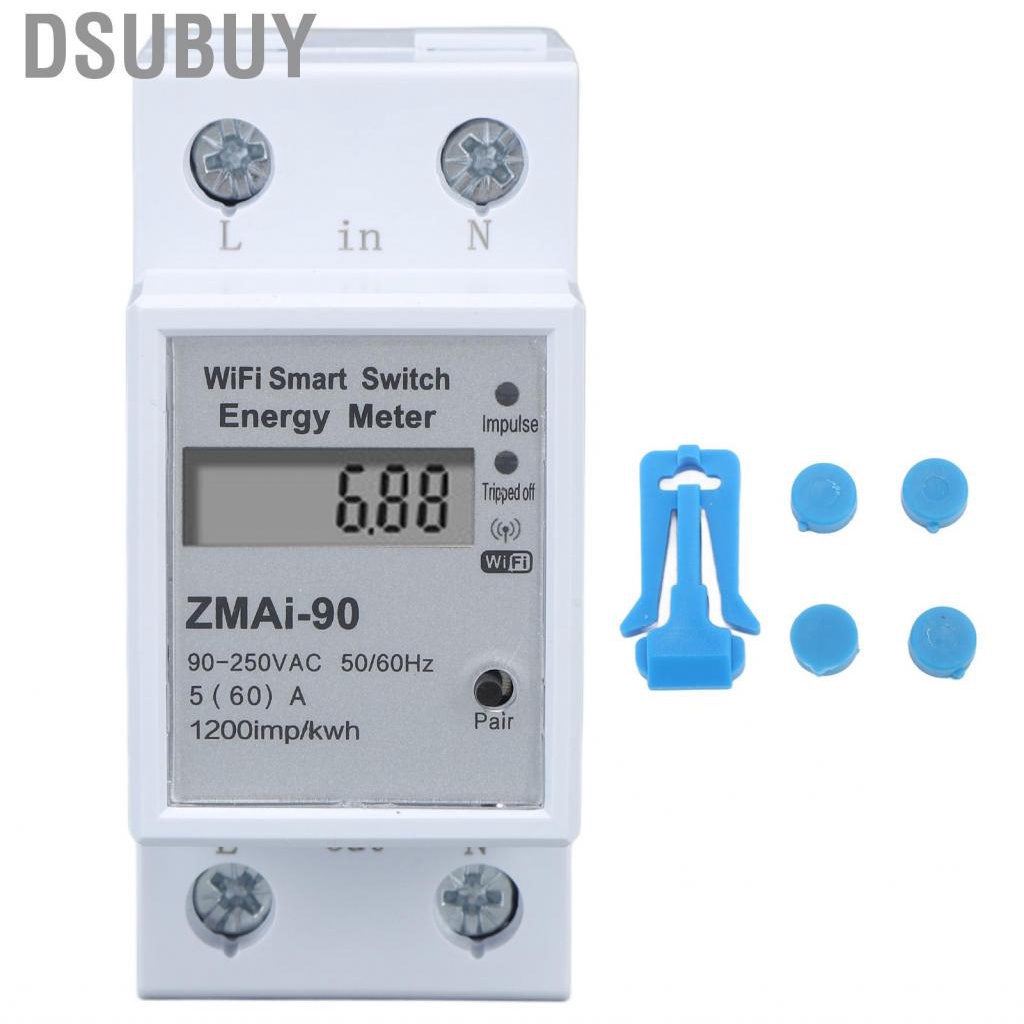 Dsubuy Single Phase Energy Meter WiFi Metering Switch Electric APP ...