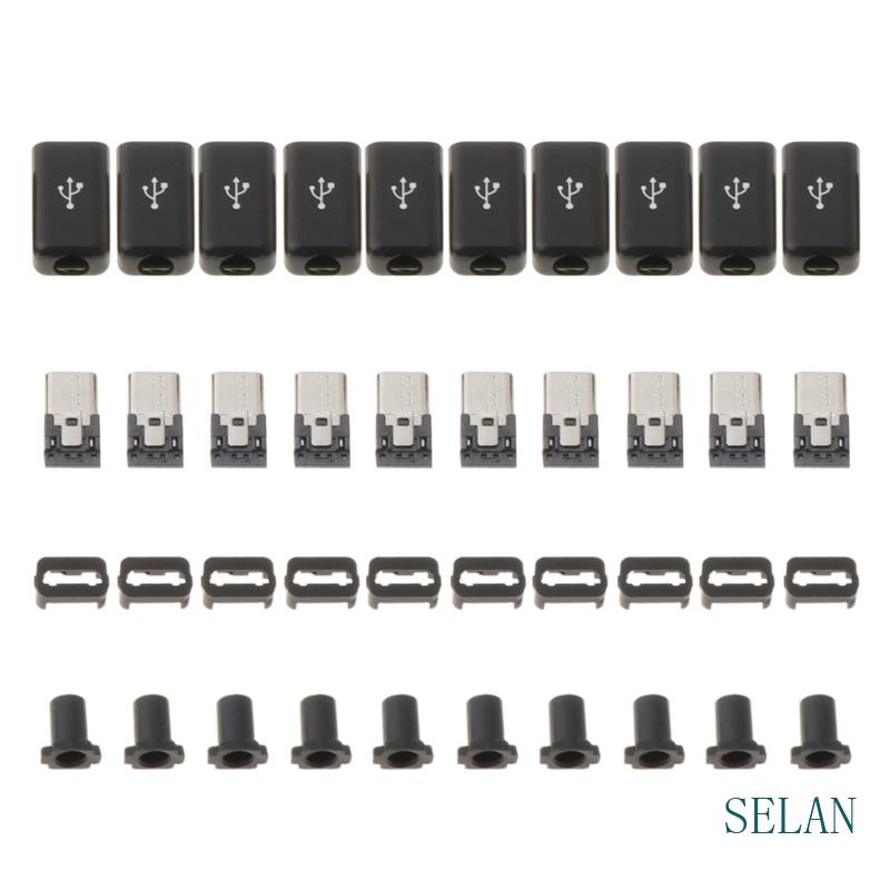 Selan ปลั๊กเชื่อมต่อ Micro USB ตัวผู้ 4 Pin สําหรับฝาครอบพลาสติก 4 i 10 ...