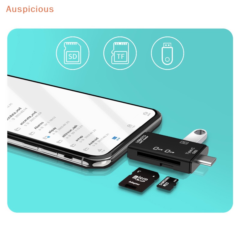 [มงคล] Otg Type C Micro Sd Card Reader Type C To USB Otg อะแดปเตอร์ 6 ...