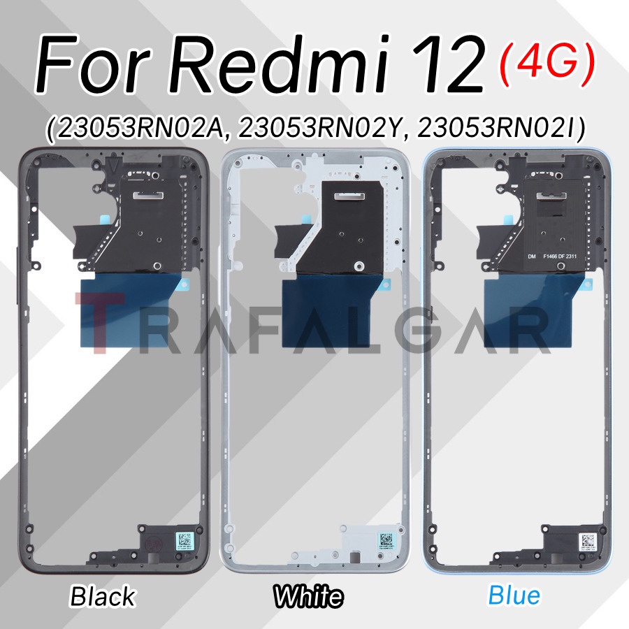 กรอบกลาง แบบเปลี่ยน สําหรับ Xiaomi Redmi 12 4G 23053RN02A 23053RN02Y ...