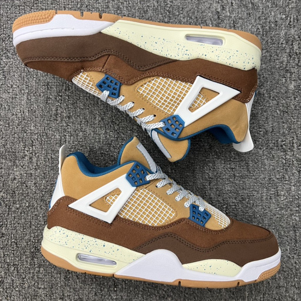 รองเท้าบาสเก็ตบอล Air Jordan 4 Retro "Cacao Wow" สีน้ําตาล สีเหลือง aj4 ...