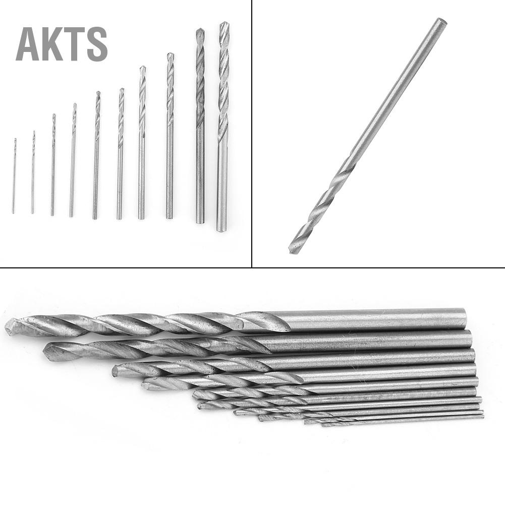 AKTS 10 ชิ้นทนทานเหล็กความเร็วสูงก้านตรง 0.5-3 มิลลิเมตรบิดสว่านบิตเจาะ ...