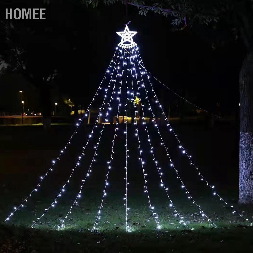 Homee LED String Light Star ไฟตกแต่งต้นคริสต์มาสสำหรับสวนกลางแจ้ง US ...