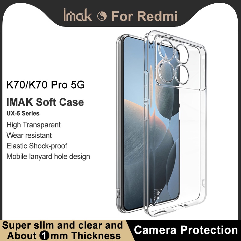 Original Imak Casing POCO F6 Pro 5G เคสหลัง TPU นุ่มใสซิลิโคนกันกระแทก ...