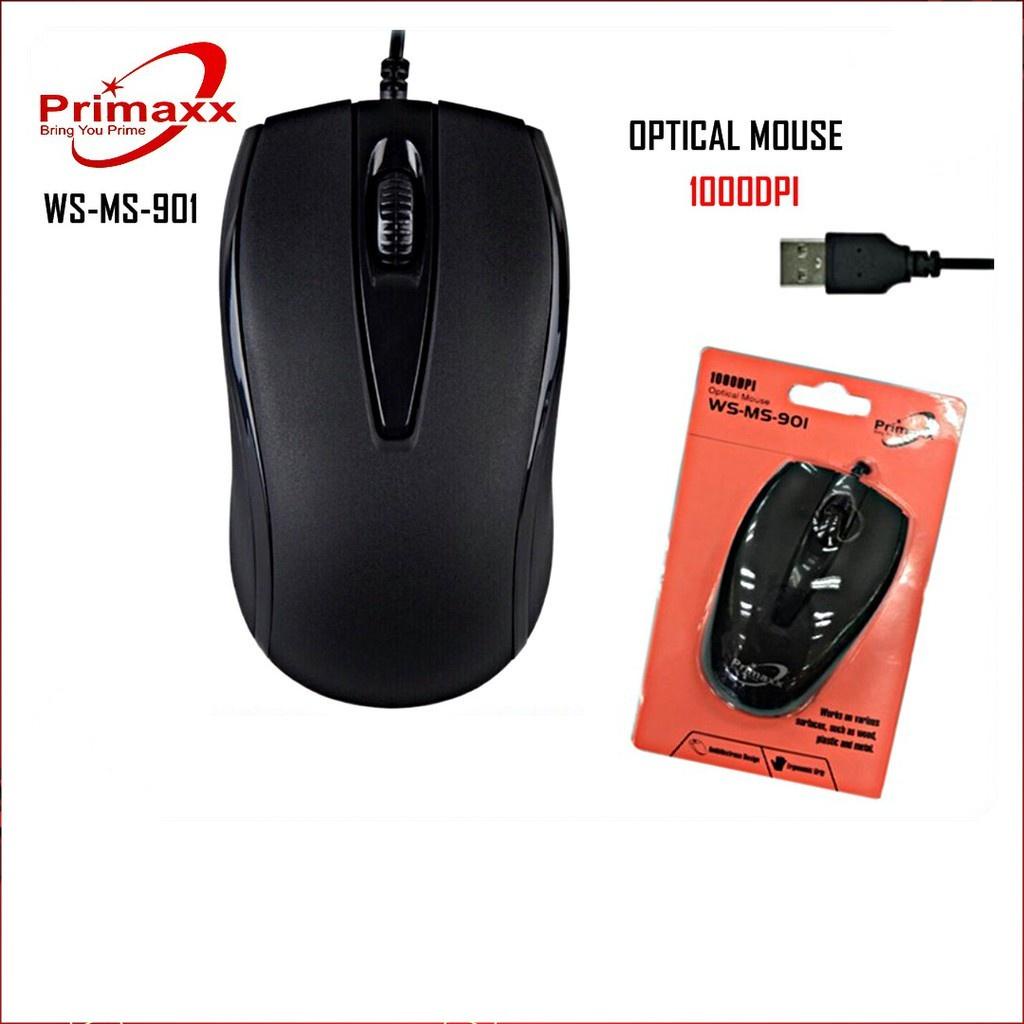 Primaxx WS-MS-901 MOUSE Optical USB (เมาส์มีสาย)มีน้ำหนักเบาทำให้สามารถ ...