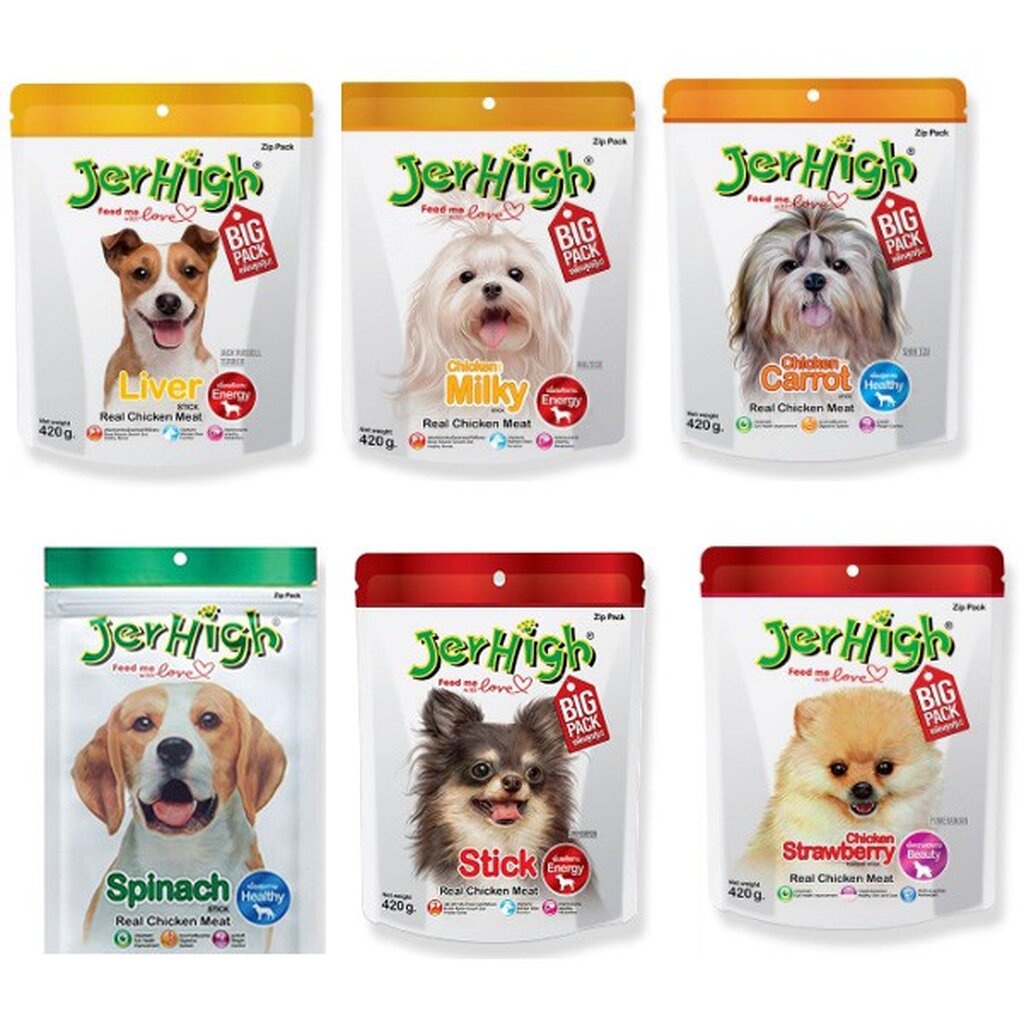 JerHigh(เจอร์ไฮ) Jerhigh Snack ขนมสุนัข เจอร์ไฮ ขนาด 400 กรัม | Shopee ...