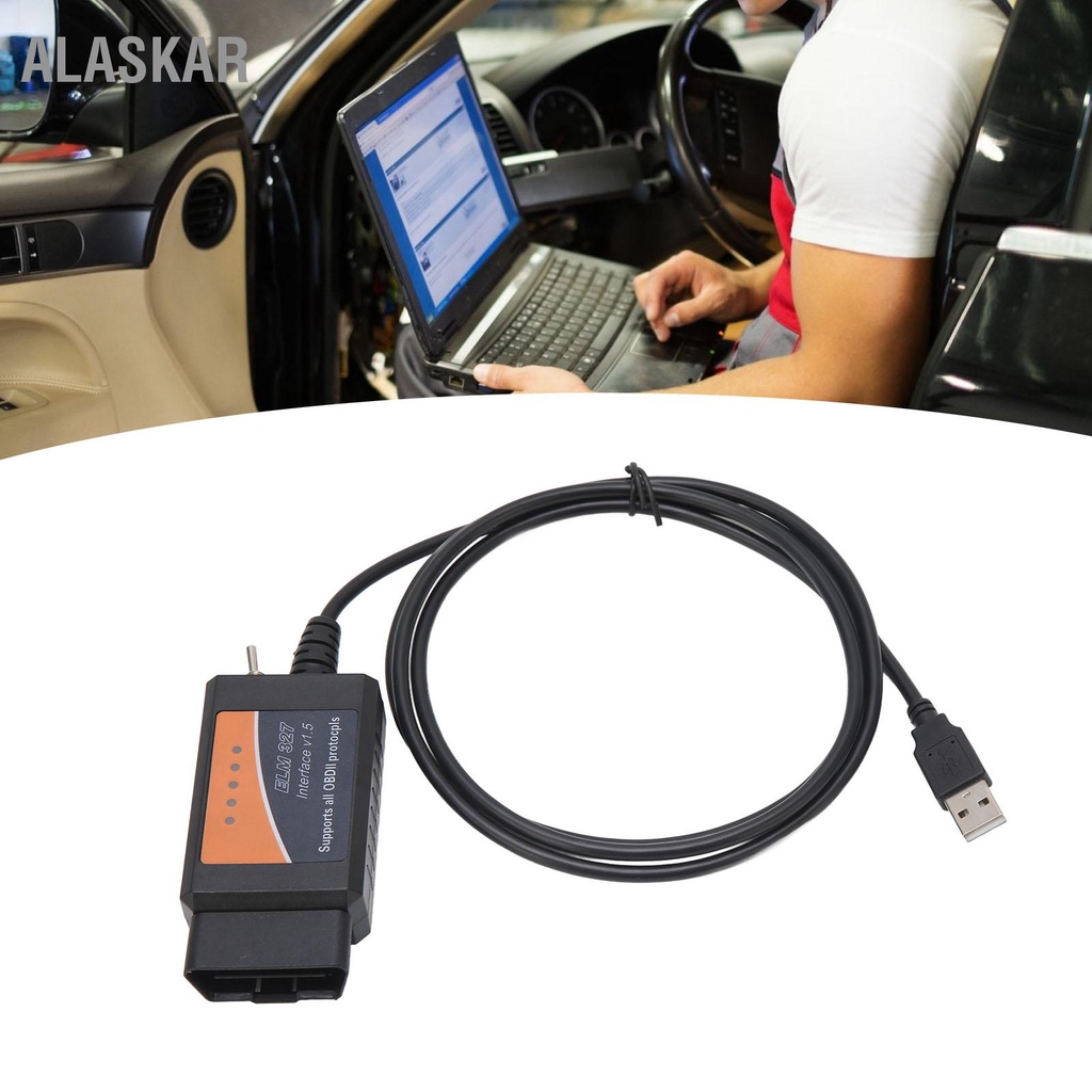 ALASKAR OBD2 อะแดปเตอร์ USB สำหรับ ELM327 รหัสเครื่องสแกนเนอร์สาย ...