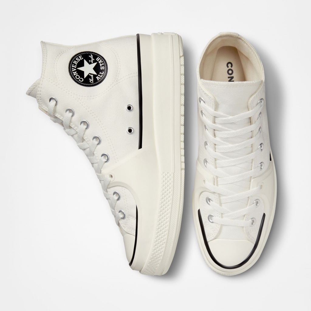Converse รองเท้าผ้าใบ Chuck Taylor All Star Construct Hi | Cream/Black ...
