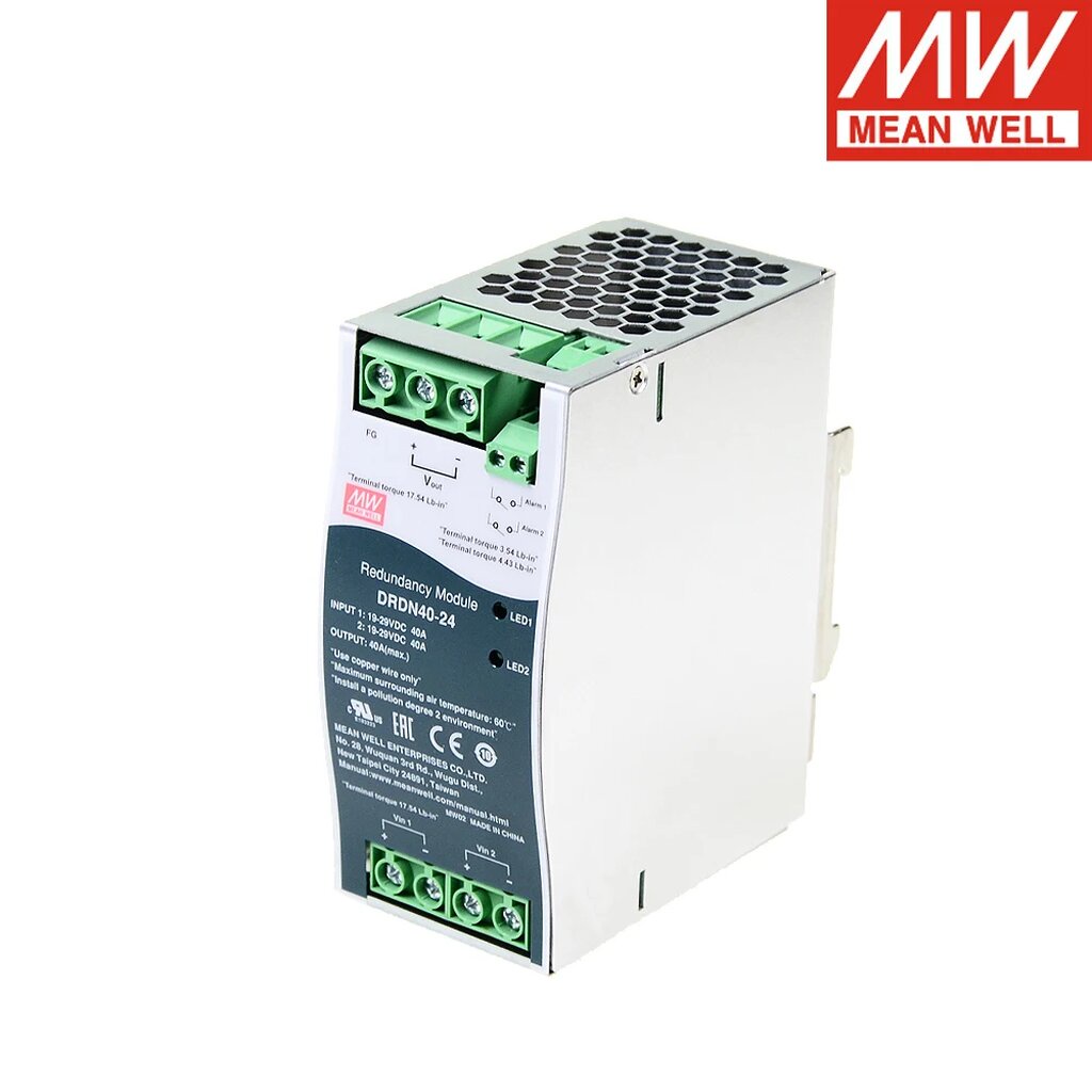 Meanwell สวิทชิ่งเพาเวอร์ซัพพลาย 24V DRDN20-24 /20A/ 40A Redundancy ...