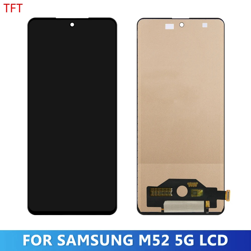 อะไหล่หน้าจอสัมผัส LCD แบบเปลี่ยน สําหรับ Samsung M52 5G M526 M526B ...
