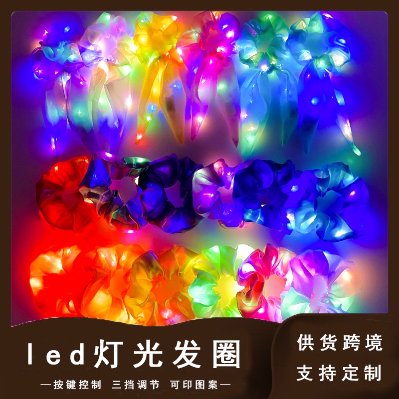 Amazon Led Light Large Intestine Hair Band Bow Luminous Hair ...