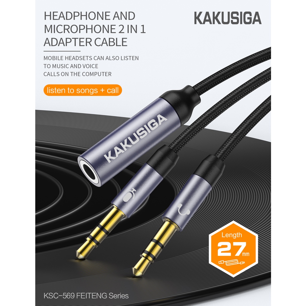 สายต่อตัวแปลง KSC-569 สายต่อแยกชุดหูฟัง FEITENG (2 ตัวผู้กับตัวเมีย) ใช้งานง่าย | Shopee Thailand