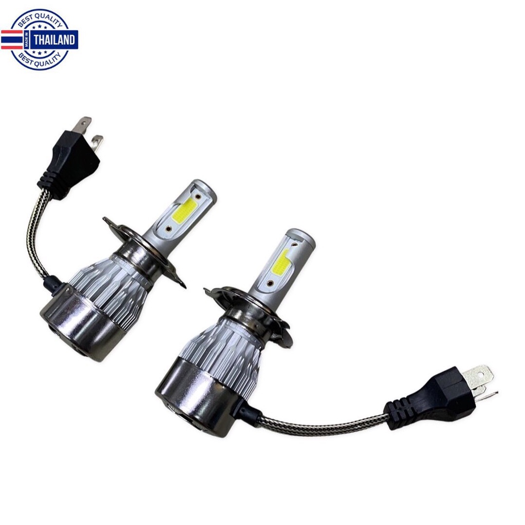 หลอดไฟหน้า LED ขั้วตรงรุ่น Toyota AE100 AE101 H4 แสงขาว 6000k มีพัดลมใน ...