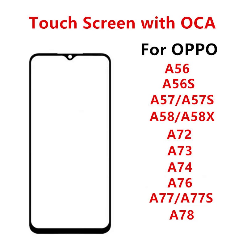 อะไหล่หน้าจอสัมผัส LCD และ OCA สําหรับ OPPO A56 A56S A57 A58 A58X A72 ... อะไหล่หน้าจอสัมผัส LCD และ OCA สําหรับ OPPO A56 A56S A57 A58 A58X A72 ...