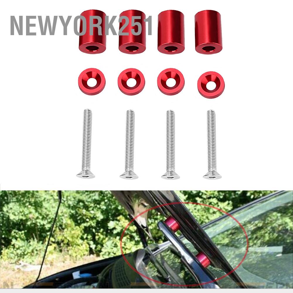 Newyork251 อลูมิเนียมอัลลอยด์เครื่องยนต์ Hood Ventilation Spacer Riser ...