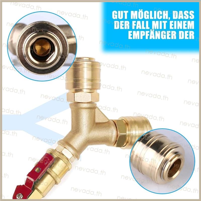 ข้อต่อคอมเพรสเซอร์แอร์ 3 ทาง Y Connector Splitter Thread Quick Release ...