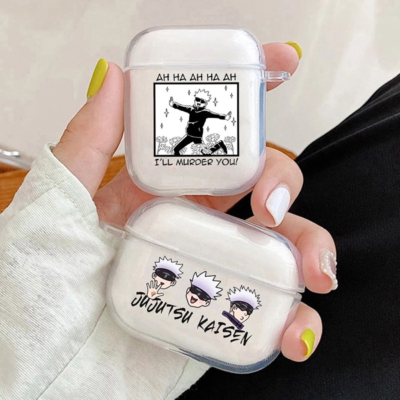 เคสหูฟัง แบบใส ลายอนิเมะ Jujutsu Kaisen Gojo Satoru สําหรับ Apple ...