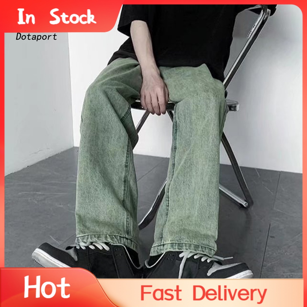 Kddt- กางเกงยีน สีพื้น สไตล์ย้อนยุค | Shopee Thailand