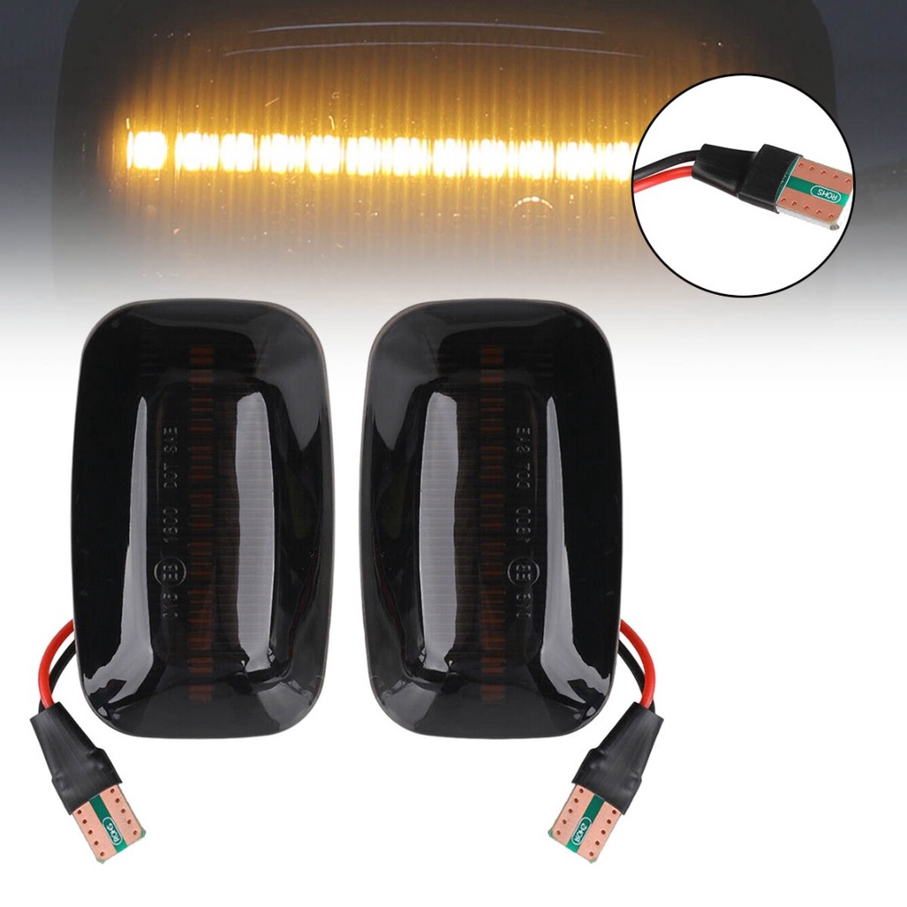 2X Dynamic LED Side Marker Light Indicator For Land Cruiser 70 80 100 ...