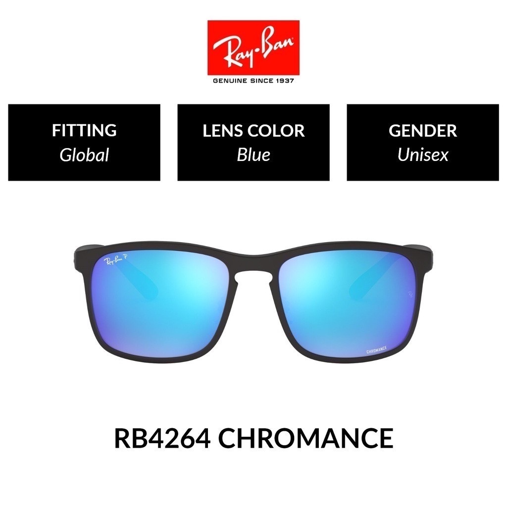 Rayban Ray-Ban Chromance แว่นตากันแดด เลนส์โพลาไรซ์ (58 มม.) RB4264 601SA1 | Shopee Thailand
