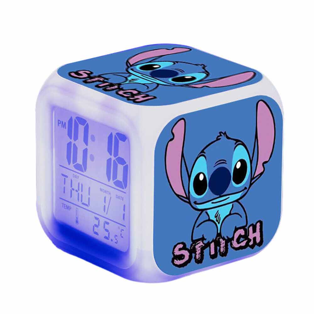 Stitch smart alarm clock with temperature display LED screen and seven ...