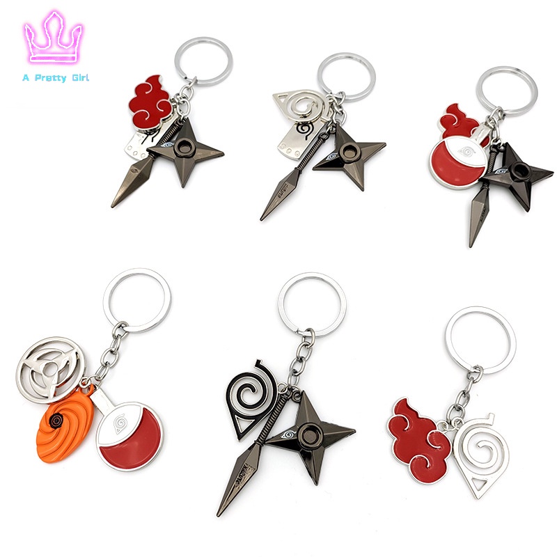 พวงกุญแจ โลหะผสม ลายการ์ตูนอนิเมะ Red Cloud Ninja Kunai Hokage Konoha ...