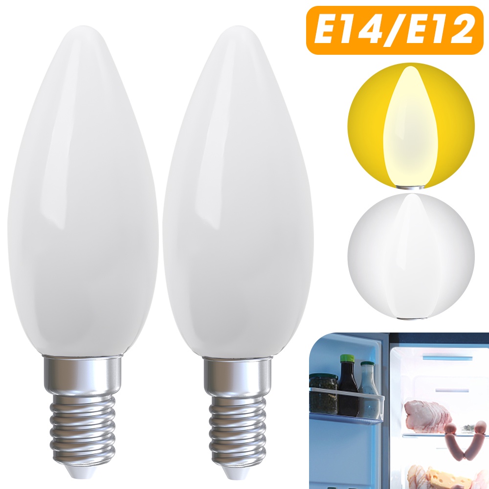 หลอดไฟ LED 220V E12 E14 ขนาดเล็ก ความสว่างสูง สีขาว สําหรับตกแต่งบ้าน ตู้เย็น | Shopee Thailand