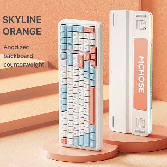 สต็อกพร้อม!2025 ใหม่! Mchose K99 v2 ที่กําหนดเองคีย์บอร์ดไร้สายบลูทูธ 3 โหมดคีย์บอร์ดเกม type-c ...