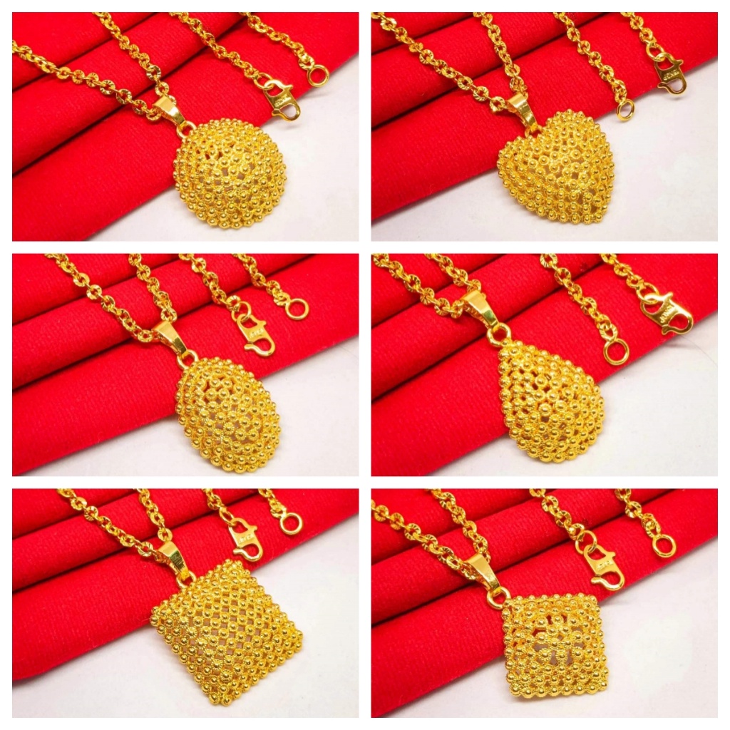 Paperclip Necklace Mine Chain Wrapped Love Pendant Set (Length45Cm ...