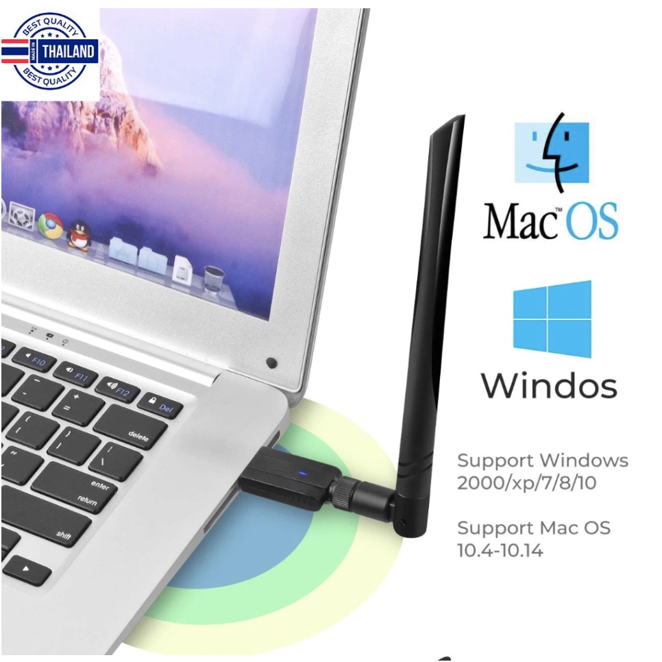 USB 3.0 Wifi Adapter 2.4G 5Gไดร์เวอร์ฟรีเสาอากาศ1200Mbps Wifi USB ...