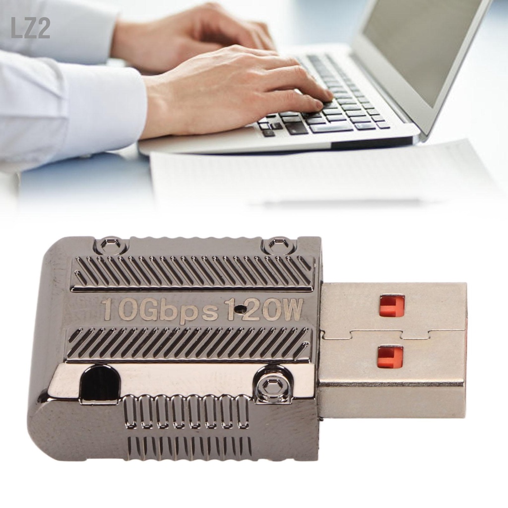 LZ2 USB ชายประเภท C หญิงอะแดปเตอร์ 10Gbps 120W Fast CHARGING สังกะสีอัล ...
