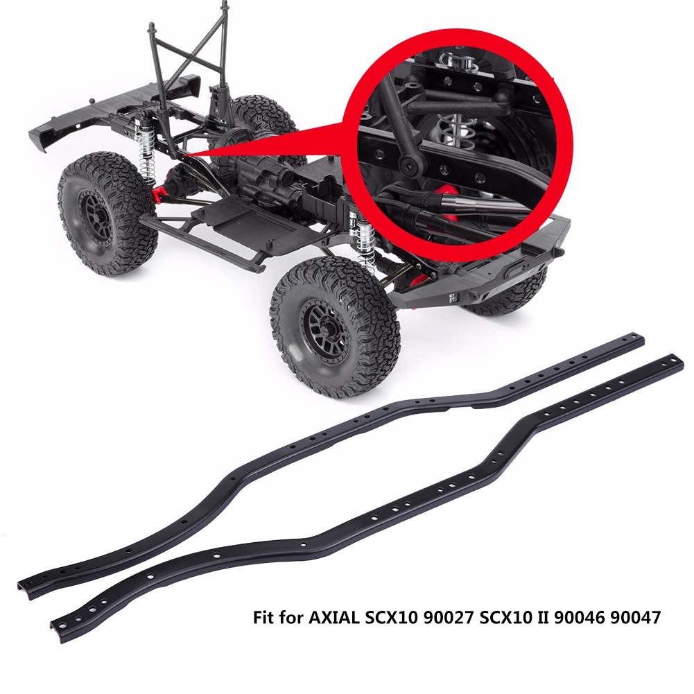 รางเหล็กแชสซี 2ชิ้น/ชุดสําหรับรถไต่หินบังคับวิทยุ Axial Scx10 90027 Ii ...