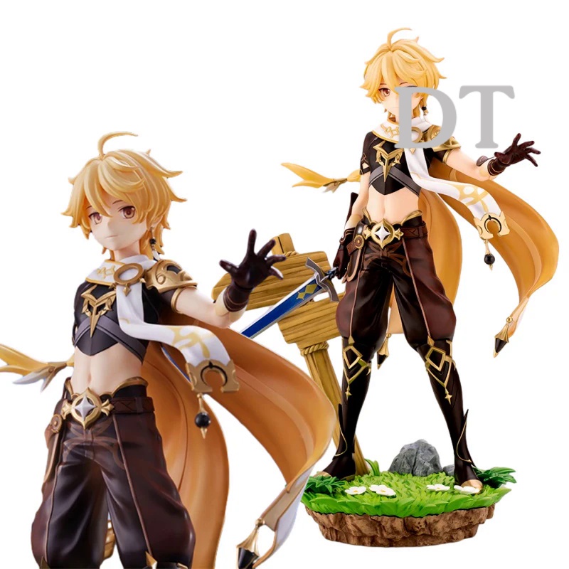 DT 20CM Anime Figure Genshin Impact Aether Barbara Standing Holding ...