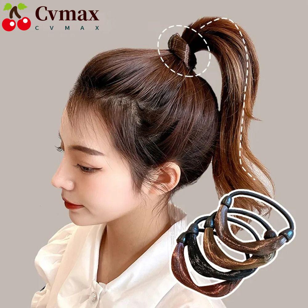 Cvmax ยางรัดผมหางม้า แบบยืดหยุ่น หรูหรา สําหรับผู้หญิง 4 ชิ้น | Shopee Thailand