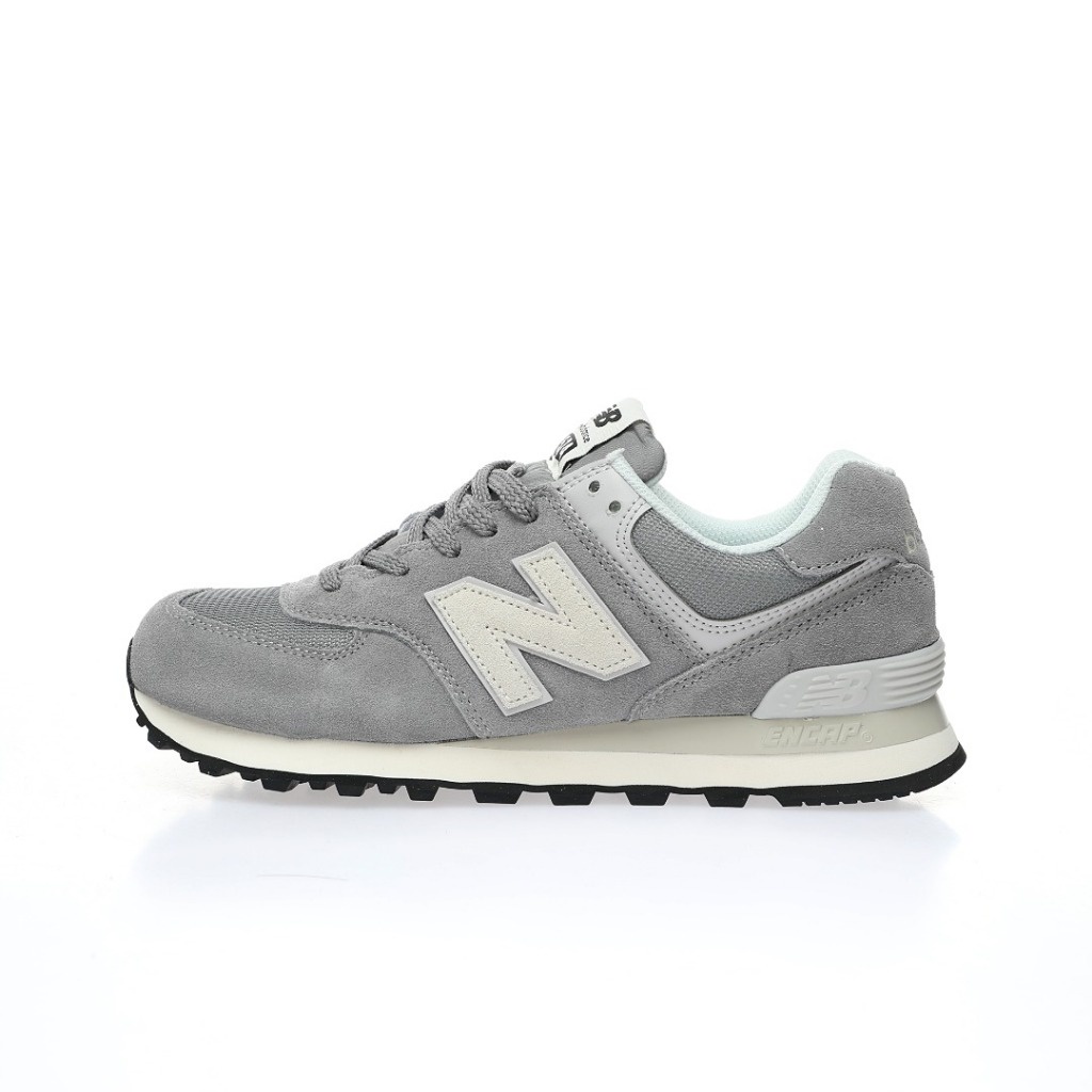 genuine New Balance ML574 Fluffy Grey Rice White วินเทจช็อกกันลื่นกีฬา ...