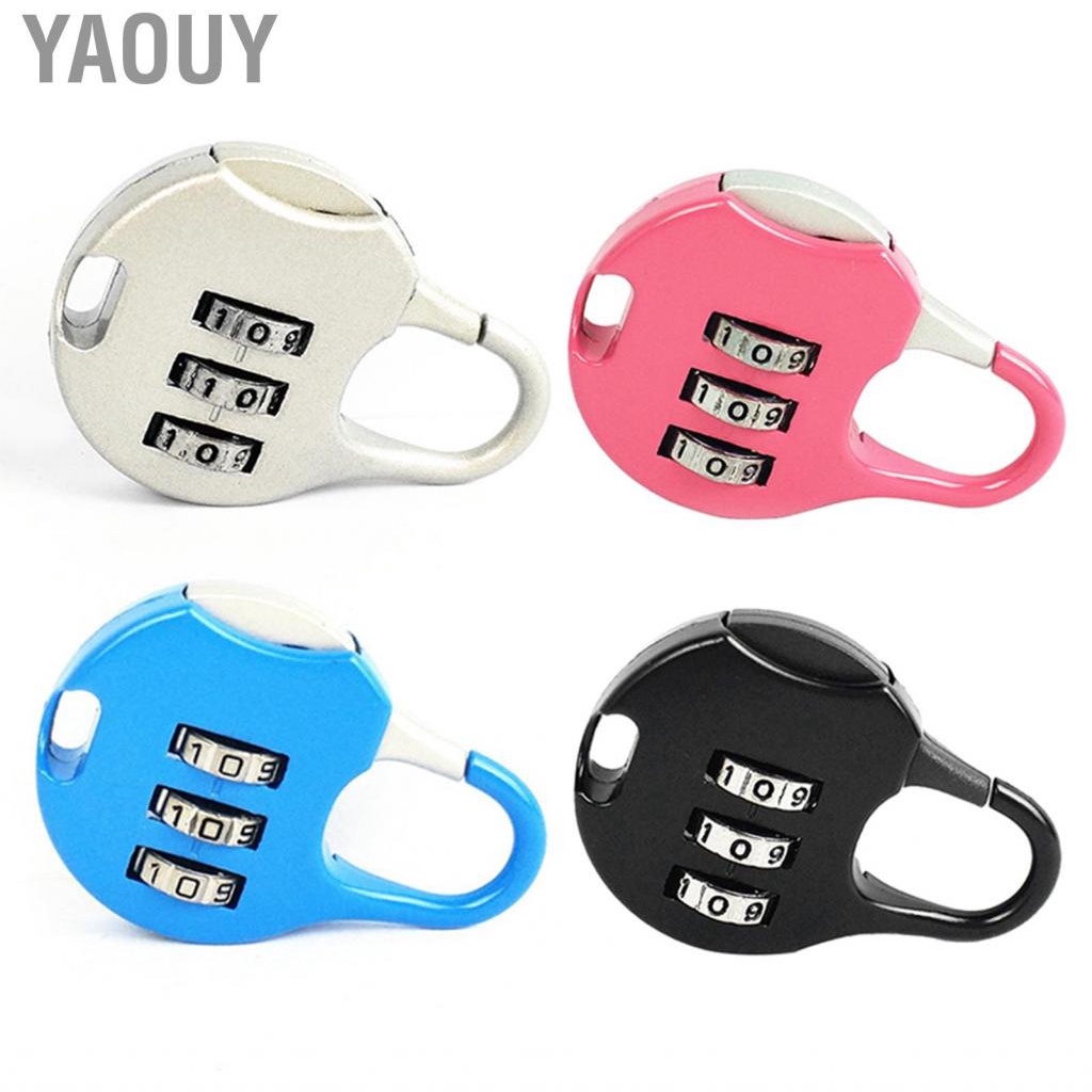 Yaouy Mini Combination Lock 3 Digit Padlock Anti Theft Zinc Alloy Code ...