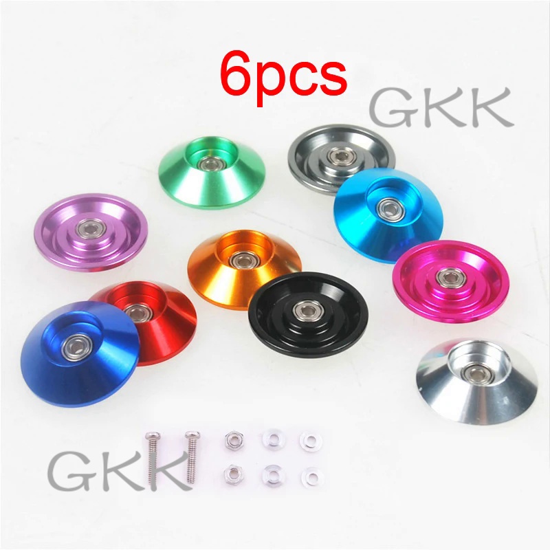 GK 6PCS HG 19mm Tapered Aluminum Ball-Race Rollers Ringless 95436 UFO ...