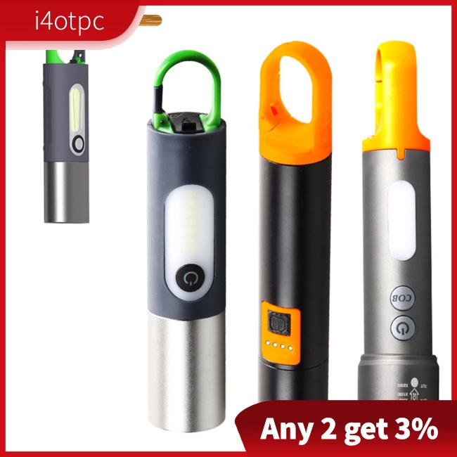 I4otpc ไฟฉาย LED ขนาดเล็ก 3 โหมด IP44 กันน้ํา Type-C ซูมได้ | Shopee Thailand