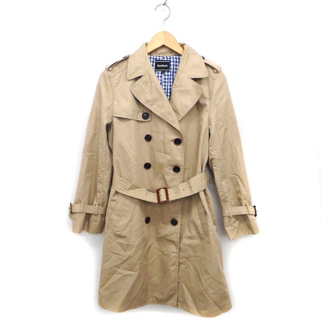 hash ash trench coat outer long belt double cotton Direct from Japan ...