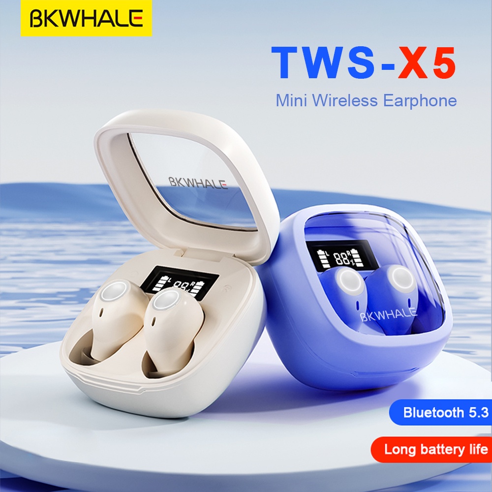 Bkwhale TWS X5 หูฟังไร้สาย บลูทูธ 5.3 จอแสดงผลอัจฉริยะ ชาร์จเร็ว ...