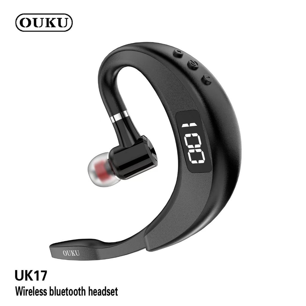 OUKU UK17 หูฟังแบบเกี่ยวหู หูฟังโมโน Wireless Bluetooth 5.3 Headset แบต ...