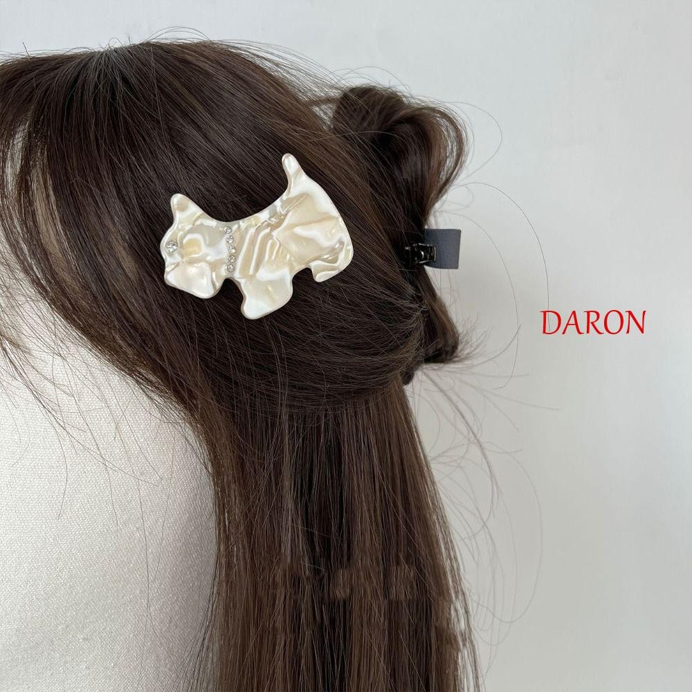 Daron Acetate กิ๊บติดผมสุนัขสัตว์, เพชร Y2k Rhinestone สุนัข Duckbill คลิป, การ์ตูนสร้างสรรค์ ...