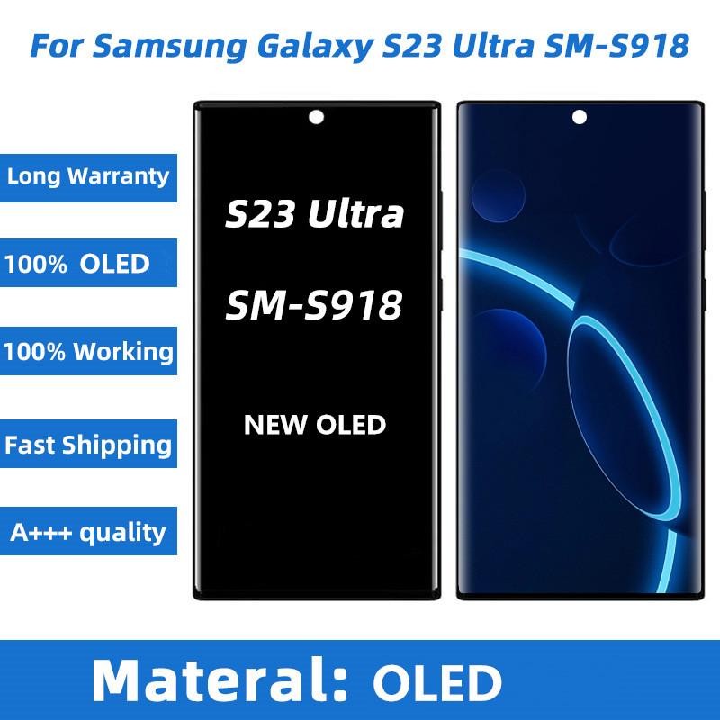 Super OLED S918 TFT LCD สําหรับ Samsung Galaxy S23 Ultra 5G S918B S918U ...